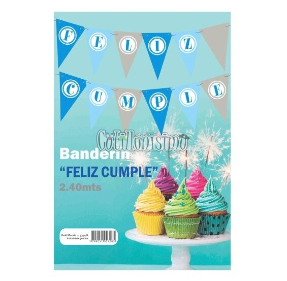 Banderin Bienvenidos Celeste 2,40 Mts - Cotillonisimo