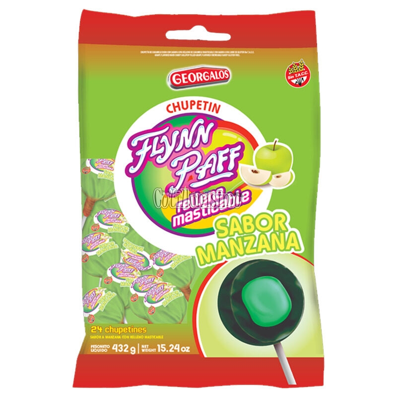 Chupetin FLYNN PAFF Sabor Manzana Relleno Masticable x24 Unidades ...