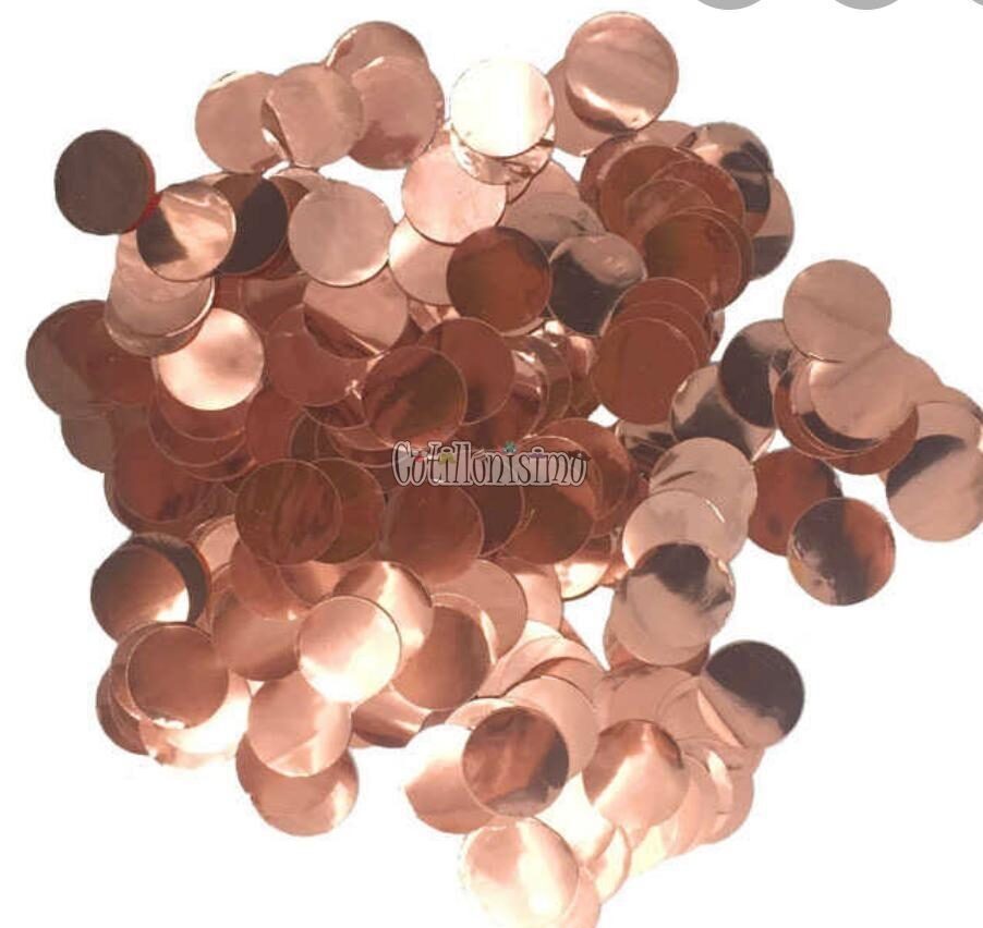 Confetti Redondo METALIZADO para Globos - Color ROSA GOLD x10 Gramos ...