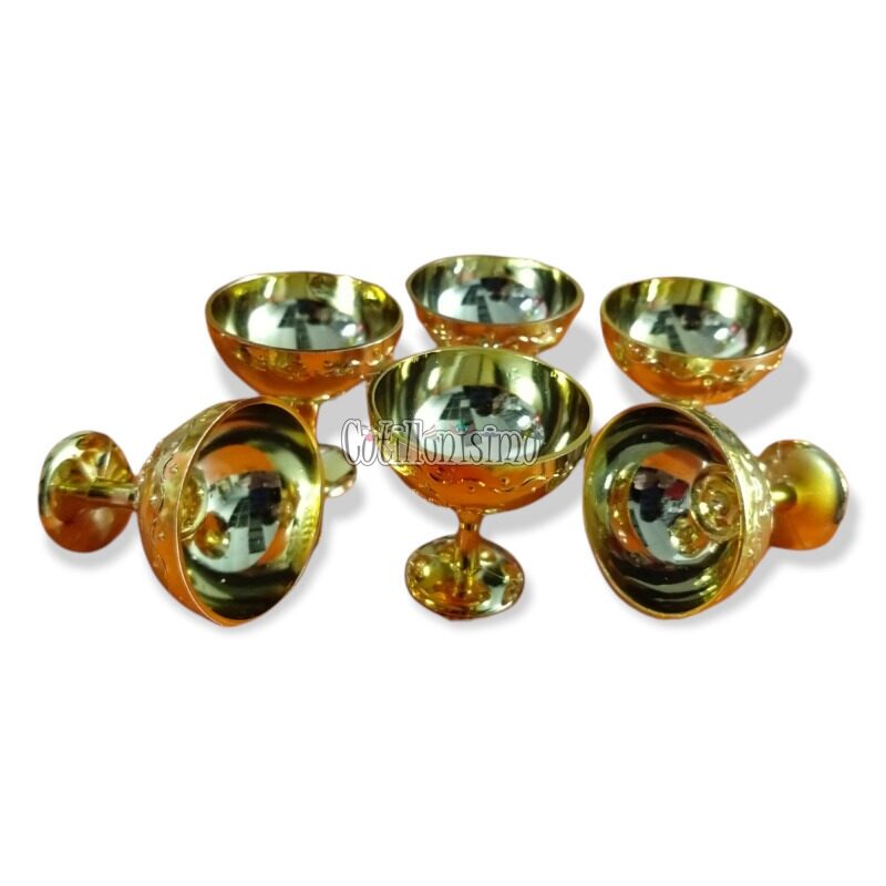 Copa Caliz Dorada para Comunion Plastico 3cm x 36 Unidades - Cotillonisimo