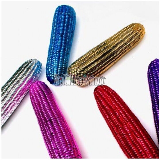 Maraca Choclo Plastico Metalizada por Unidad - Cotillonisimo