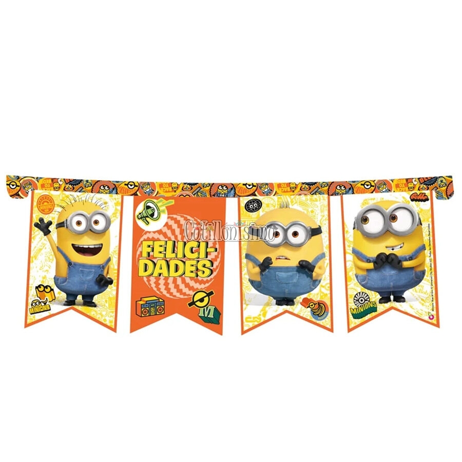 Banderin Minions 3mts - Licencia Oficial | Cotillonisimo