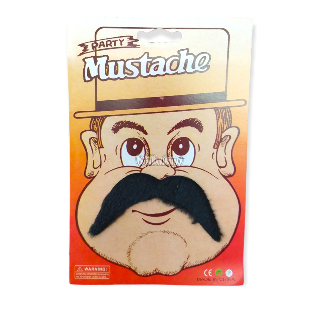 Bigote Mostacho Tupido Autoadhesivo Modelos Surtidos x1u | Cotillonisimo