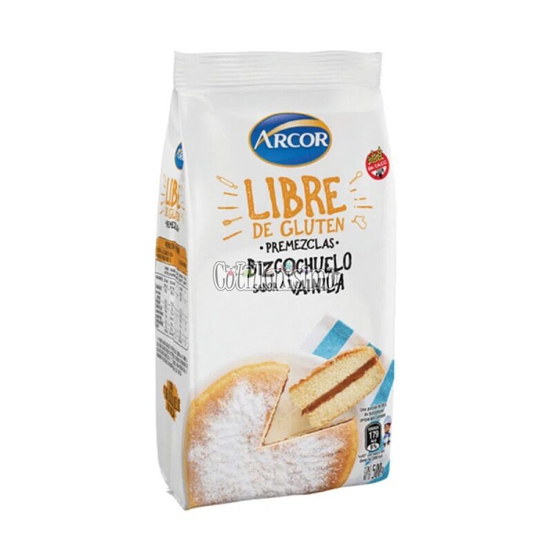 Bizcochuelo Sabor Vainilla Premezcla Arcor Sin TACC x500g | Cotillonisimo