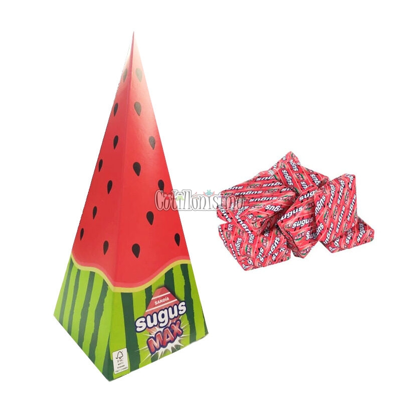 Caramelos SUGUS MAX SANDIA x 15 Unidades Caja Triangular | Cotillonisimo