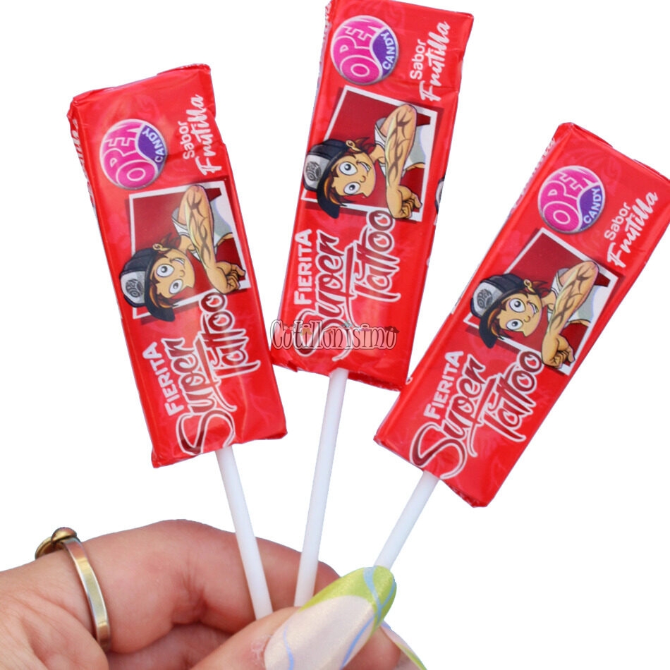 Chupetin Masticable Fierita Con Tatuaje x1 Unidad | Cotillonisimo