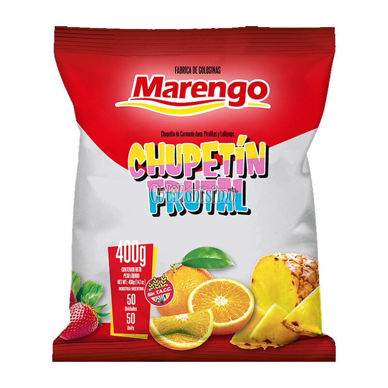 Chupetin Surtido Marengo Frutal x50 Unidades x400g | Cotillonisimo
