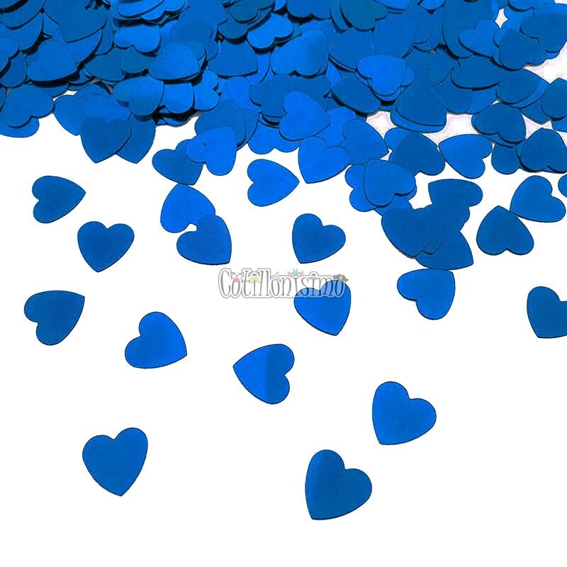 Confetti Corazón METALIZADO para Globos - Color AZUL x20 Gramos ...