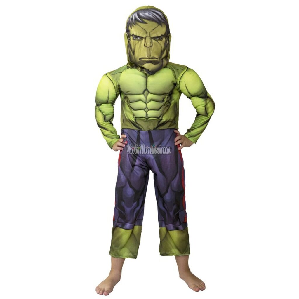 Disfraz HULK MUSCULOSO OFICIAL MARVEL Talle 1 Niños NewToys - Cotillonisimo
