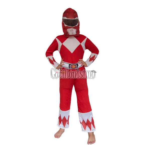 Disfraz POWER RANGER ROJO PLUS OFICIAL HASBRO Talle 1 Niños | Cotillonisimo