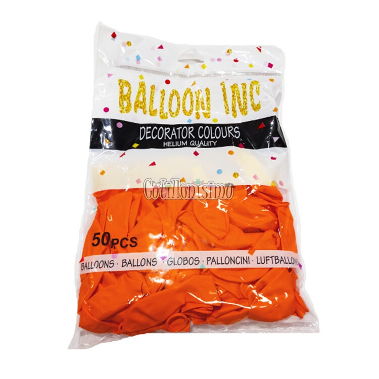 Globos BALLOON INC ESTANDAR 10 Pulgadas Naranja X50u | Cotillonisimo