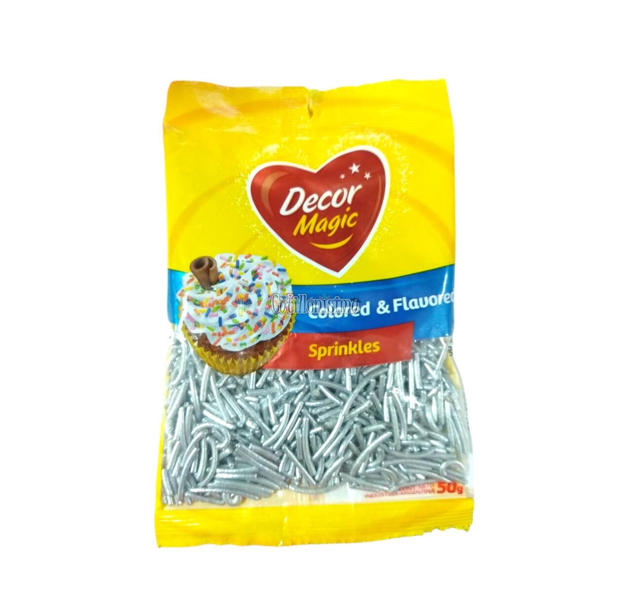 Granas Sprinkles Plateado 50 Grs - Cotillonisimo