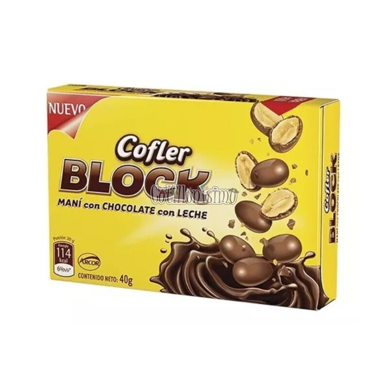 Mani con Chocolate Cofler Block x40g x1 Unidad | Cotillonisimo