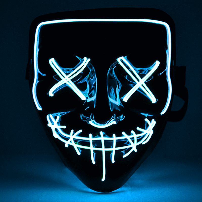 Mascara Luminosa La Purga CELESTE NEON (LED) | Cotillonisimo