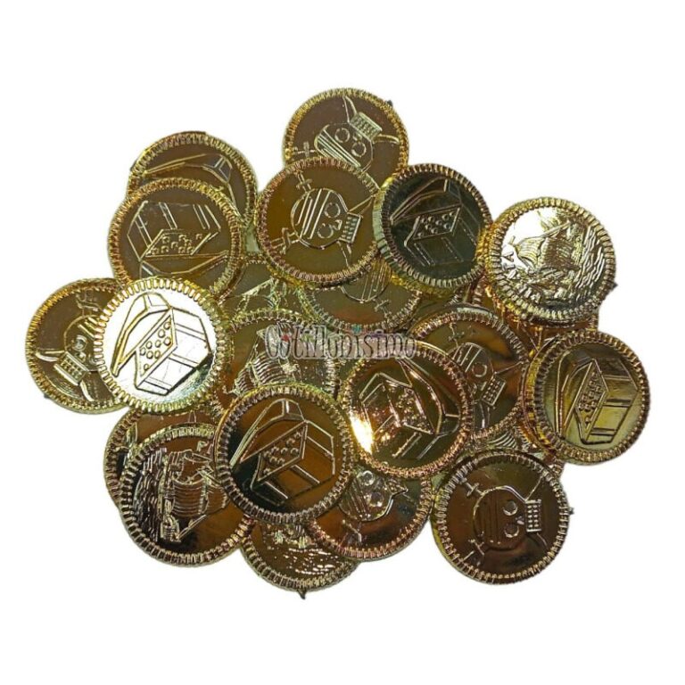 Monedas Doradas de Pirata Plastico x20 Unidades | Cotillonisimo