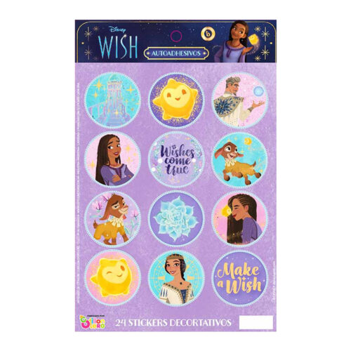 Stickers Autoadhesivos Wish x24 Unidades Licencia Oficial | Cotillonisimo