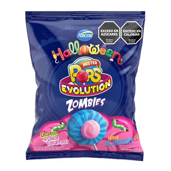 Chupetin Mr. Pops Evolution Zombies Halloween x24u | Cotillonisimo