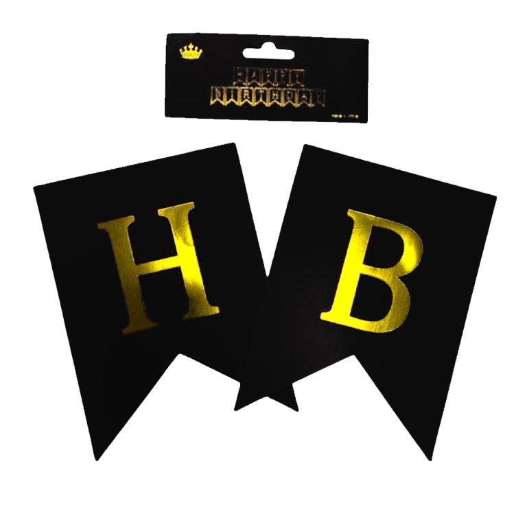 Banderin Happy Birthday Negro | Cotillonisimo